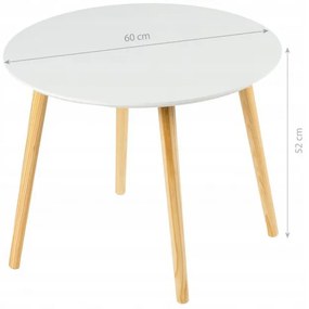 modernHOME Moderní skandinávský konferenční stolek, 60 cm FH-CGCT002[WH] WHITE