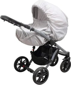 Pláštěnka na kočárek s reflexním prvkem New Baby Basic šedá