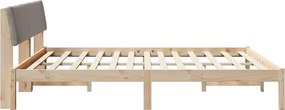 Rám postele Hnědá a taupe 180 x 200 cm Masivní borovicové dřevo 3394356