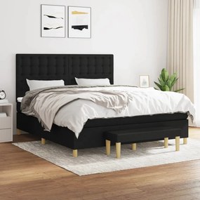 Box spring postel s matrací černá 160x200 cm textil 3137487