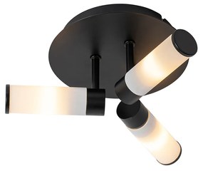 Moderní koupelnové stropní svítidlo černé 3-svítidlo IP44 - Vana