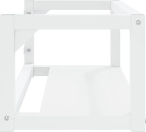vidaXL Nástěnný koupelnový regál pod umyvadlo 79x38x31 cm železo [338492] Barva: Bílá