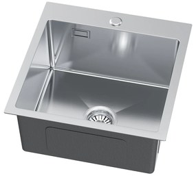 Erga HD, 1-komorový ocelový dřez 460x450x210 mm, ocelová, ERG-MLS-HD4645