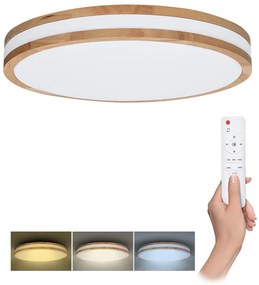 Solight LED osvětlení s dálkovým ovladačem Woody, 60W, 4200lm, 50cm, změna chromatičnosti, stmívatelné