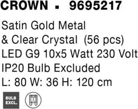 Závěsné svítidlo NOVA LUCE CROWN G9 9695217 bez žárovky