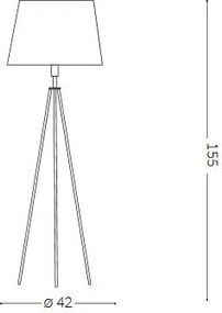 Stojací lampa Ideal Lux Fit PT1 bianco 197036 155cm