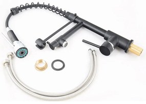 Gamma Duo, vysoká dřezová baterie, černá matná, GMA-BDO-BK