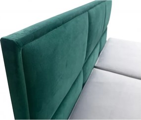 Čalouněná postel Kvadrat II, 200x180, zelená/šedá (an 4810/4817)