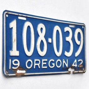Americká SPZ Oregon 1942 Blue 108-039