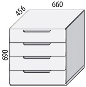 Domestav BUBBLES skříň zásuvková komoda, buk cink mořený