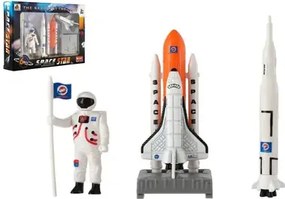 TEDDIES Vesmírná sada astronaut a raketoplán / 6 ks / kov/plast / od 3
