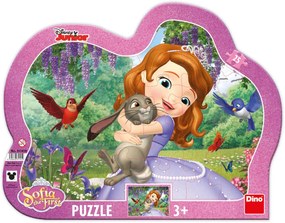 DINO Puzzle obrysové deskové 25 dílků Sofie První a zvířátka 31x23cm skládačka dn311459