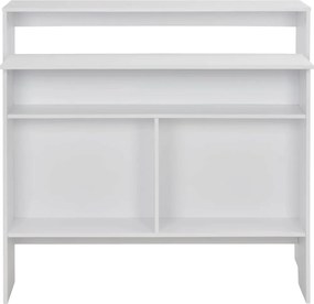 Barový stůl se 2 stolními deskami bílý 130 x 40 x 120 cm 280217