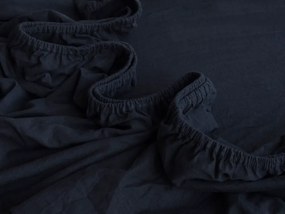 XPOSE® Jersey prostěradlo Exclusive - černé 140x200 cm