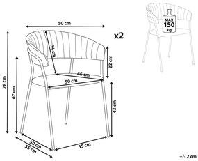Set 2 ks jídelních židlí Maryna (krémová). 1081247