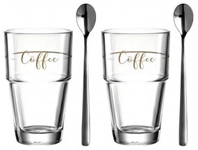 Leonardo Skleničky na kávu se lžičkou SOLO "Coffee" SET/2ks