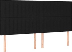 Box spring postel s matrací černá 180x200 cm textil 3137335