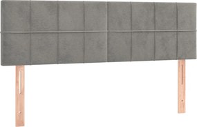 Box spring postel s matrací světle šedá 140x190 cm samet 3141299
