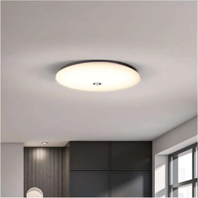 LED stropní světlo Plain 3000 K - průměr 33 cm, PIR senzor, bílá