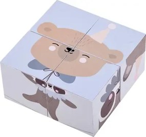 Dřevěné kostky Zvířátka / 4 kostky