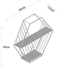 Hnědá patrová police ze smrkového dřeva 44 cm Liliales – Kalune Design
