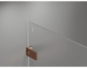 Mexen Lunar-F L, skládací sprchový kout levý 70 x 70 cm, 8mm čiré sklo, profil růžové zlato, 836L-070-070-60-00-L