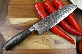 Santoku nůž 7" XINZUO KÓČI 67 vrstev damaškové oceli