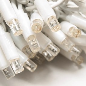 Easy Fix LED světelný řetěz, 100 m, venkovní, teple bílá s FLASH, 2000 diod, bílý kabel, IP67, cívka