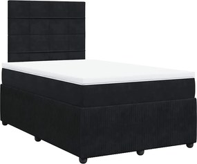 Box spring postel s matrací černá 120 x 190 cm samet 3292288