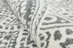 Koberec Lima G757A mandala, krémový / šedý kruh