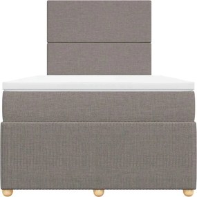 Box spring postel s matrací taupe 120x200 cm textil 3292020