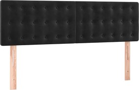 Box spring postel s matrací černá 140x200 cm samet 3131203