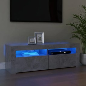 TV skříňka s LED osvětlením betonově šedá 120 x 35 x 40 cm - Default Title