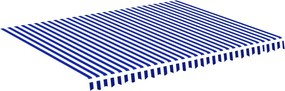 vidaXL Náhradní plachta na markýzu 4,5 x 3,5 m [311950] Barva: Modrá a oranžová