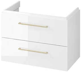 Cersanit Larga, závěsná umyvadlová skříňka 80cm, bílá lesklá, S932-073