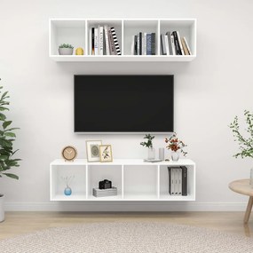 Nástěnné TV skříňky 2 ks bílé kompozitní dřevo 3079781