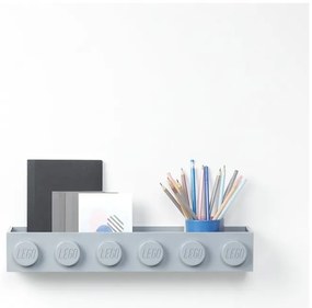 Dětská šedá nástěnná polička LEGO® Sleek