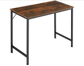 Tectake Psací stůl Jenkins Industriální dřevo tmavé, rustikální 80 cm
