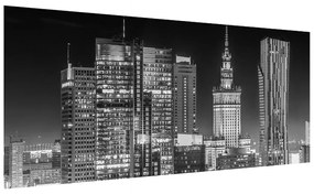 Černobílý obraz New Yorku (100x40 cm)