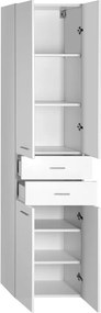 Aqualine Aqualine, ZOJA/KERAMIA FRESH skříňka vysoká 50x184x29cm, bílá, zásuvky, 51291