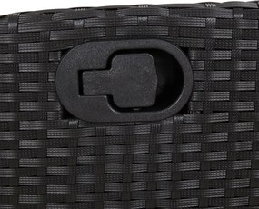 9dílný zahradní jídelní set s poduškami černý polyratan 3213113
