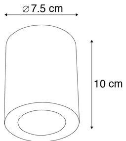 Moderní bodové světlo bílé 7,5 cm - Tuba