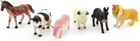 TEDDIES Figurky zvířátek Domácí farma / 6 ks / 9 cm / plast / od 3 let