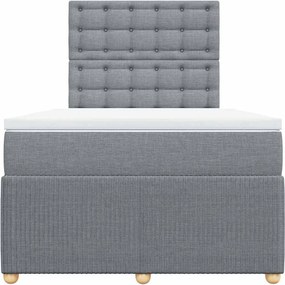 Box spring postel s matrací světle šedá 120 x 200 cm textil 3292037