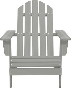 Zahradní židle Adirondack se stolkem masivní jedlové dřevo šedá 315920