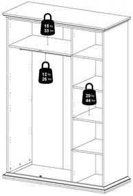 Tvilum Skříň Provence 353 šedá