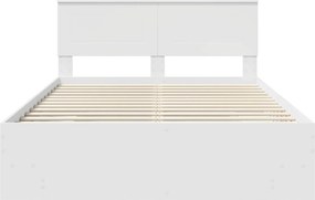 Rám postele s čelo Bílá 160 x 200 cm Kompozitní dřevo 3408830