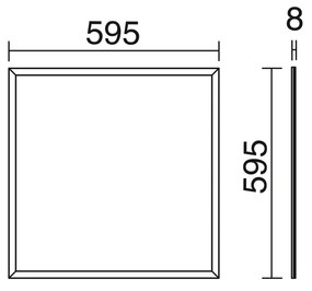 Indeluz 804A-L3342B-01 zapuštěné/závěsné stropní LED svítidlo Splat, bílé, 42W, 4000K, 59,5cm