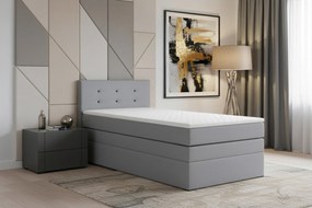 XXXLutz POSTEL BOXSPRING, 90/200 cm, barvy stříbra MID.YOU - Postele s úložným prostorem - 000044003401