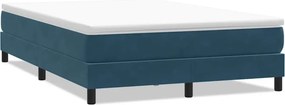 Postel Box Spring bez matrace tmavě modrá 160x220 cm samet 3315883